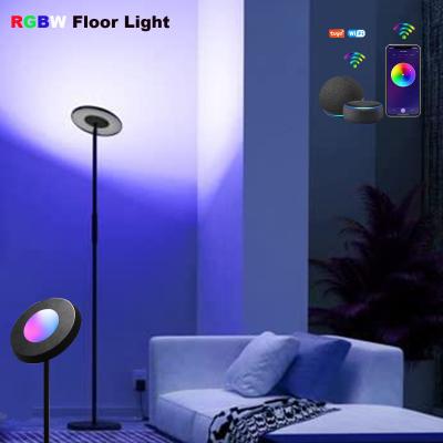 China 110V 1550 Lumens Smart LED Corner Floor Lamp with RGB Color Changing, 2700K-5000K CCT, Alexa & Google Home Voice Control for sale