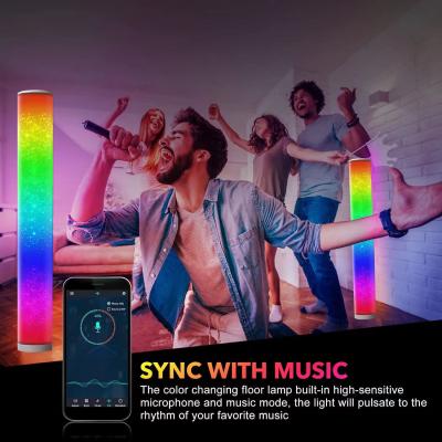 China 12V 1A Smart RGB Color Changing Floor Lamp with 16 Million Colors, Alexa Voice Control and Music Sync for sale