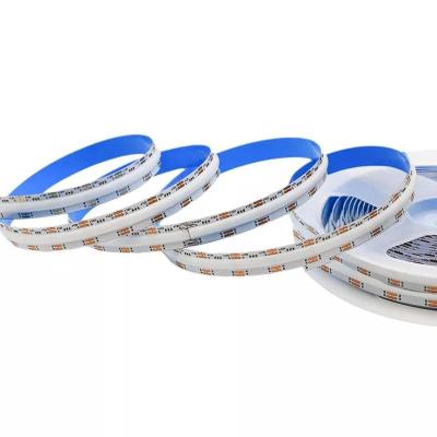 China 12/24V Dimmable RGB COB LED Strip 630LED/M CCT 2700K-6000K Cuttable 5M/10M Flexible for sale