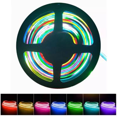 China Outdoor Flexible RGB COB LED Strip 12V 24V IP67 Waterproof with 630 LEDs per Meter and Dimmable CCT Control for sale