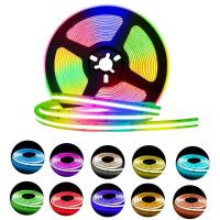 China ROHS COB RGB LED Strip Light 630 LEDs/m 10mm Width 12V/24V IP65/IP67 Waterproof Flexible Lighting for sale