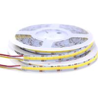 China 608 LED/M Tunable White COB Strip Light 10mm PCB 12V/24V IP20/IP65 180° Beam Angle for sale