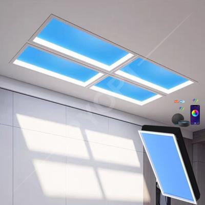 China 200W LED Ceiling Panel Light 1200x600mm Artificial Sunshine Skylight with Tuya Smart Control 6000-8000LM for sale