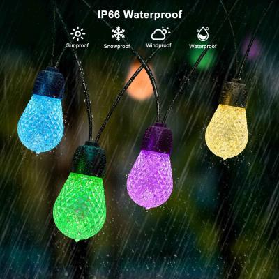 China IP65 Waterproof RGB String Light Outdoor 48FT Dimmable 25 LED Bulbs WiFi Remote Control for sale