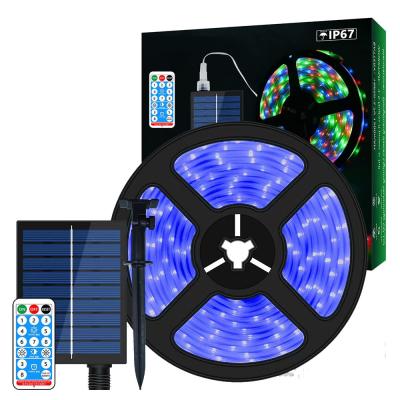 China ROHS Solar Strip Light Outdoor 5M 2835 SMD with Remote Control and 1200mAh Battery for sale