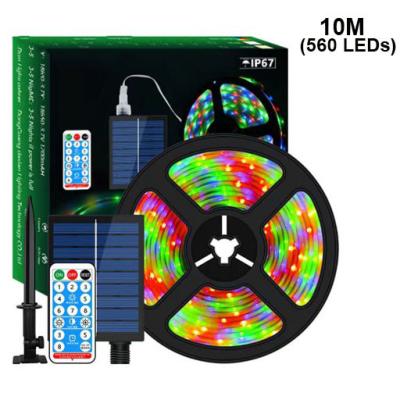 China 10M IP67 Waterproof Solar LED Strip Light with 4.5V Solar Panel and 1200mAh Battery for sale