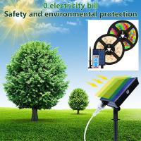 China Solar LED Strip Lights 5M/10M RGB Color Changing IP67 Waterproof with 1200mAh Battery for sale