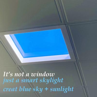 China LED Artificial Skylight Panel 150W 2100-7000K Tuya WiFi BT for 8-10 sqm Area for sale