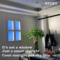 China Artificial LED Skylight 300W 600x600mm Surface Mounted Adjustable Color Temperature 2100K-7500K for sale