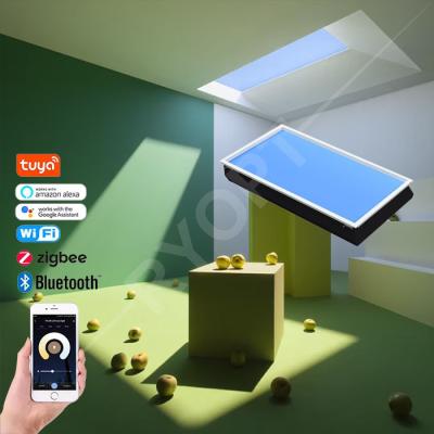 China Blue Sky 1200x600mm Dimmable LED Panel with 6000-8000 lm Output and DALI/Tuya Control for False Ceilings for sale