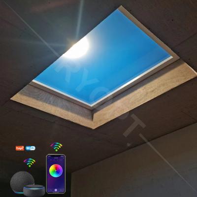 China 60×60 300W Surface Mounted LED Panel Light with Blue Sky Effect - 6000-8000 Lumens, 6500K CCT for sale