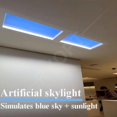 China 120x30cm Artificial Skylight Panel with Circadian Lighting Technology - 1800K-10000K CCT, 95 CRI, IP65 Rated for sale