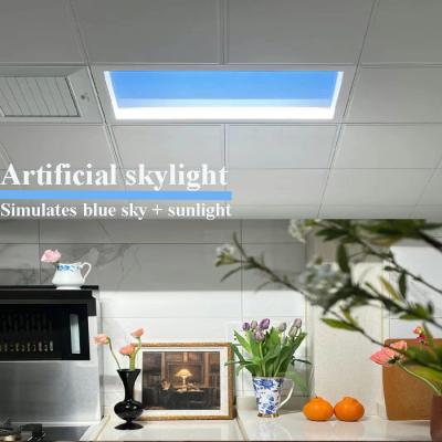 China 100W Artificial Daylight Skylight Panel with 2200K-8000K CCT and 95 CRI - Recessed Ceiling Mounted Dimmable Smart Lighting for sale