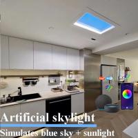 China Dimmable Tuya Smart WiFi LED Faux Skylight Panel 60x30cm with 2000Lm Output and IP67 Waterproof Rating for sale