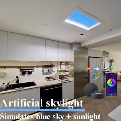 China Dimmable Tuya Smart WiFi LED Faux Skylight Panel 60x30cm with 2000Lm Output and IP67 Waterproof Rating for sale