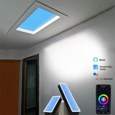 China Rectangle Acrylic Light Guide Panel 100W Artificial Skylight with 90% Light Transmission and DALI Control for sale