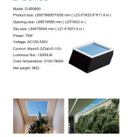 China Artificial LED Skylight 600x600mm 95 CRI Smart App Remote Control Eye Comfort for sale
