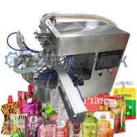 China Desktop Turntable Filling And Capping Machine Nozzle Bag Small Packaging Machine for sale