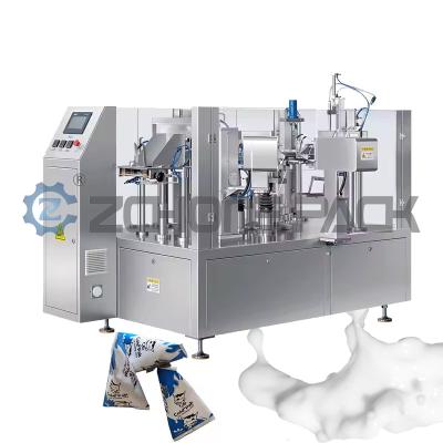 China Eight-station rotary liquid packaging machine prefabricated bag 304/316 stainless steel for sale
