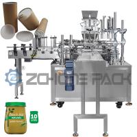 China Granule Solid Canned Candy Filling Machine Production Line Bottle Cutting Machine Labeling Machine for sale