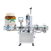 China Granule Solid Canned Candy Filling Machine Production Line Bottle Cutting Machine Labeling Machine for sale