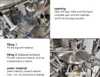 China Eight-station Premade Bag Shrimp Slip Packaging Machine for sale