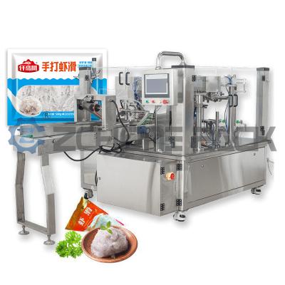 China Eight-station Premade Bag Shrimp Slip Packaging Machine for sale