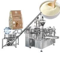 China Electric Multi-Station Rotary Powder Packaging Machine Foil Pouch for Chili Powder Seasoning for Beverage Food Premade Bags for sale