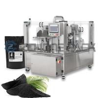 China Activated Carbon Powder Packaging Machine Premade Bag Self-supporting BagOpen ZipperAutomatic Dust Removal for sale