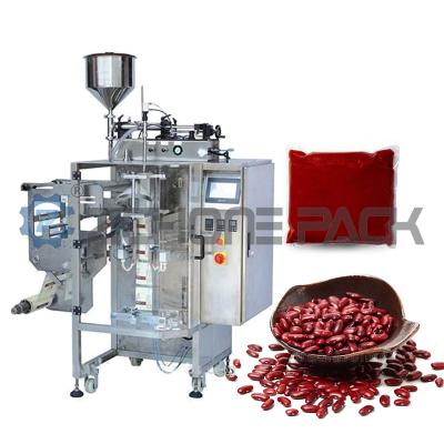 China Fully Automatic PLC-Controlled Vertical Packaging Machine for Food Liquid Filling, Labeling, and Multi-Function Roll Film Pouch Making for sale