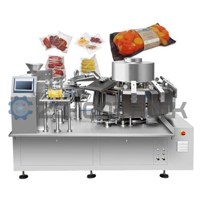 China Fully Automatic Premade Bag Vacuum Rotary Packaging Machine for sale