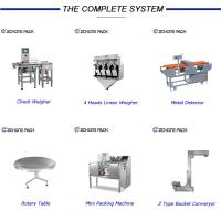 China Automatic Filling Labeling Machine for Food Items (Nuts Rice Potato Chips Candy Biscuits) Plastic Doypack Bags for sale