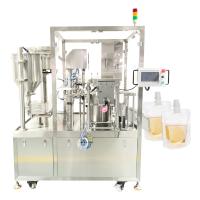 China Dual-head Fully Automatic Nozzle-type Filling Sealing and Labeling Machine Plastic Bagged Liquids Pastes Easy to Operate for sale