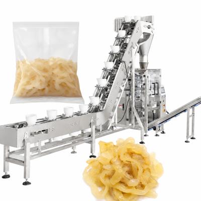 China Automatic Vertical Packing Machine for Jellyfish with Bowl Conveyor for sale