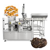 China Automatic Premade Pouch Packing Machine With Rotary Feeding Device Nitrogen Flushing for Tea Cake Pu Er Tea Brick Packaging for sale