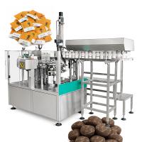 China Tea Cake Packing Machine | Premade Pouch Packing Machine with Rotary Feeder & Nitrogen Flushing | Pu Er Tea Brick Packing Line for sale