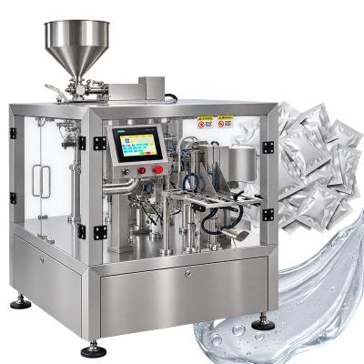 China 6-Station Full-Auto Gel Pouch Packing Machine Small Footprint High Efficiency Budget Price for sale