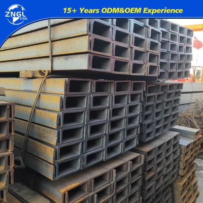 China Q235 Q345 Hot Rolled U Beam Channel Steel with 6mm-16mm Web Thickness and 6-12m Length for sale