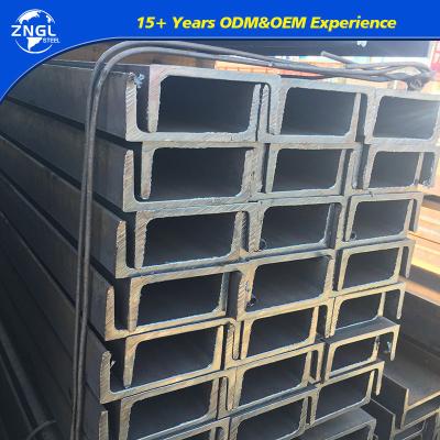 China Galvanized U Channel Steel Channel with Flange Thickness 8mm 64mm and Grade Q235 for sale
