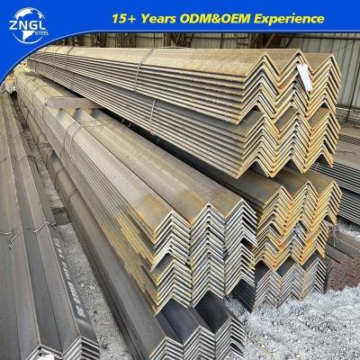 China 6mm-16mm Web Thickness Non-Alloy Low Carbon Angle Steel for Welded Punched Construction for sale