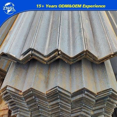 China Q235 Galvanized Black Mild Steel Equal Unequal Building Hot Rolled Iron Bar Perforated Ms Steel Angle for sale