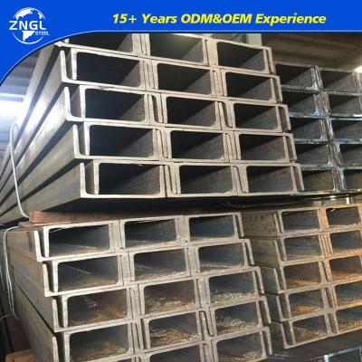 China S235jr S355jr A36 Ss400 Galvanized Steel Ss400 Q235 Channel Steel Channel Section Hot Rolled for sale