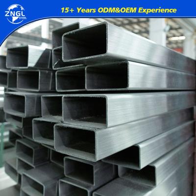 China Customized Length SUS304 ASTM A554 Stainless Steel Square Pipes for Building Railing for sale