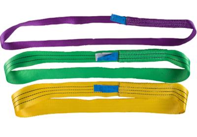 China 100% Polyester Single Ply Endless Flat Webbing Sling for sale