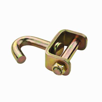 China Hot Sales New Style Factory Safety Cargo Button Gold  J Single Hoist Hook For Tie Down for sale