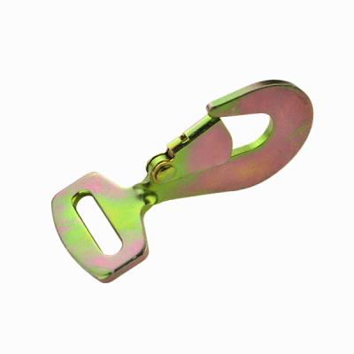 China High Quality New Style Factory Safety Cargo Gold Flat Buttle Hoist Hook For Tie Down for sale
