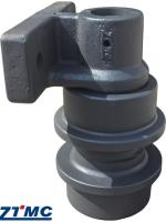 China HD700 Excavator Carrier Roller - 50Mn Alloy Steel Top Roller with HRC 50-55 Hardness and Double Conical Seals for sale