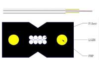 China FRP Indoor FTTH Drop Cable 12 Strand Single Mode Fiber Optic Cable for sale