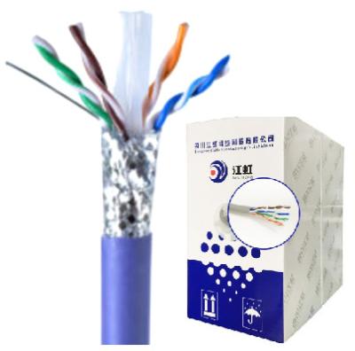 China 200m/Roll 100m/Roll Copper Clad Aluminum Cat6 Sftp Cat6a Cable PVC PE Sheath for sale