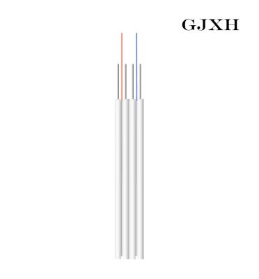 China SM 4 Cores Fiber Optic Indoor FTTH Drop Cable Steel Wire Strength Member for sale